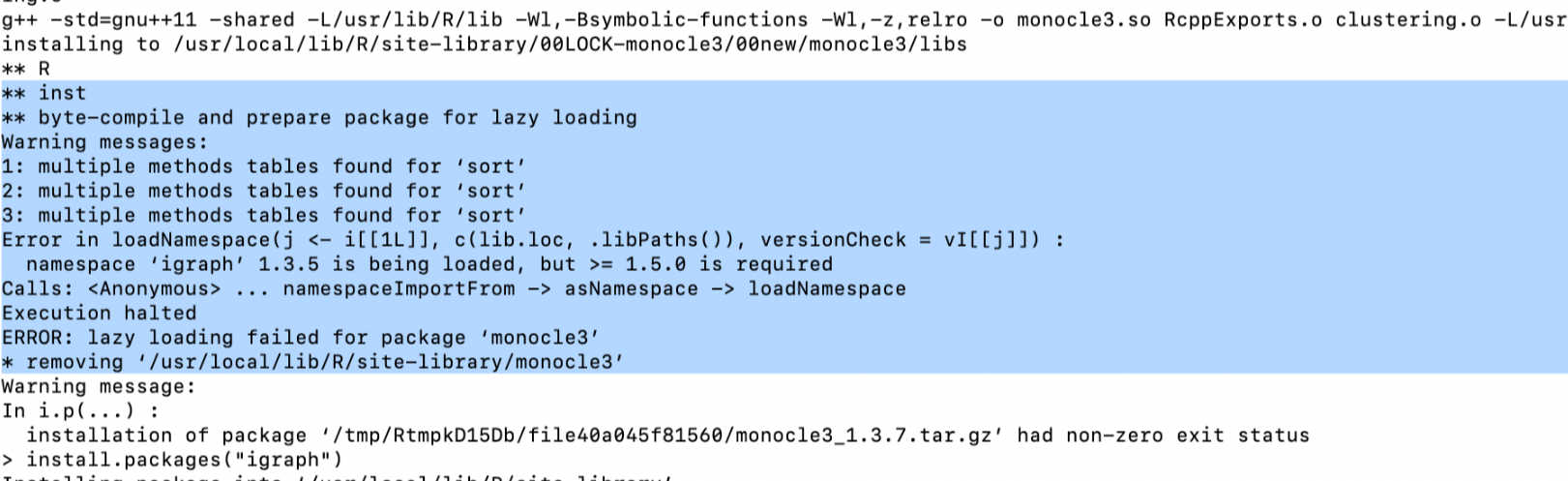 如何安装monocle3,BiocManager::install("monocle3")问题解决 - 生信圆桌